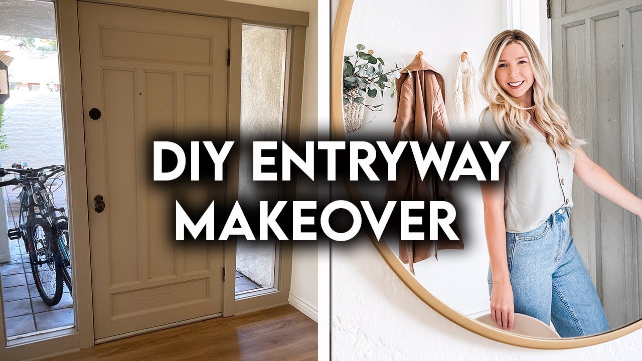 DIY EXTREME ENTRYWAY MAKEOVER | FRONT DOOR TRANSFORMATION